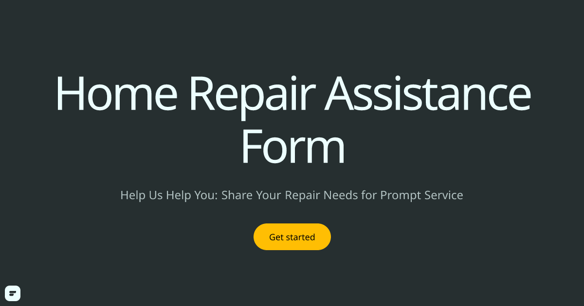 Home Repair Assistance Form - Formshare