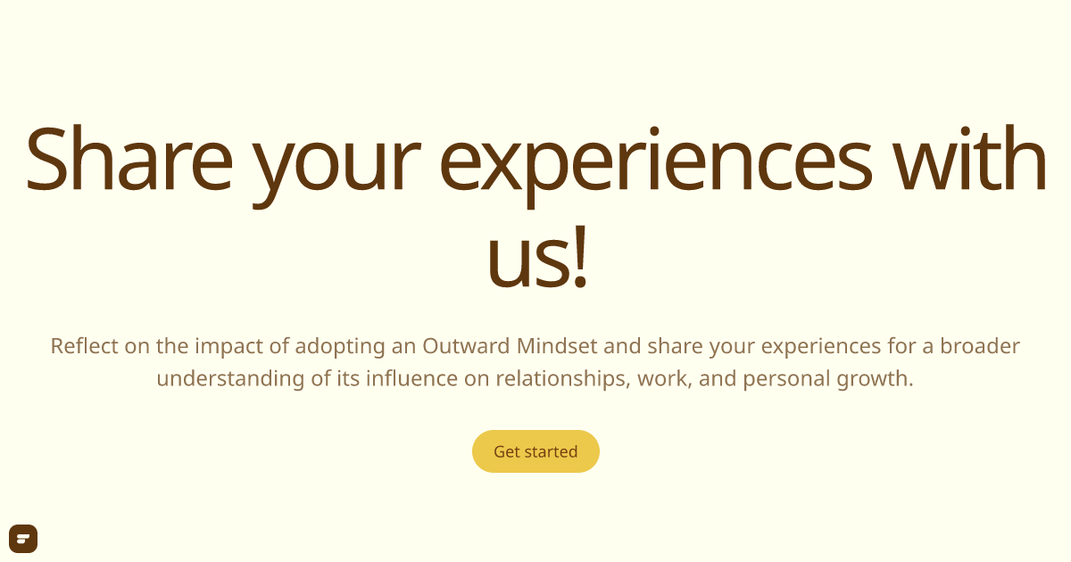 Share your experiences with us! - Formshare