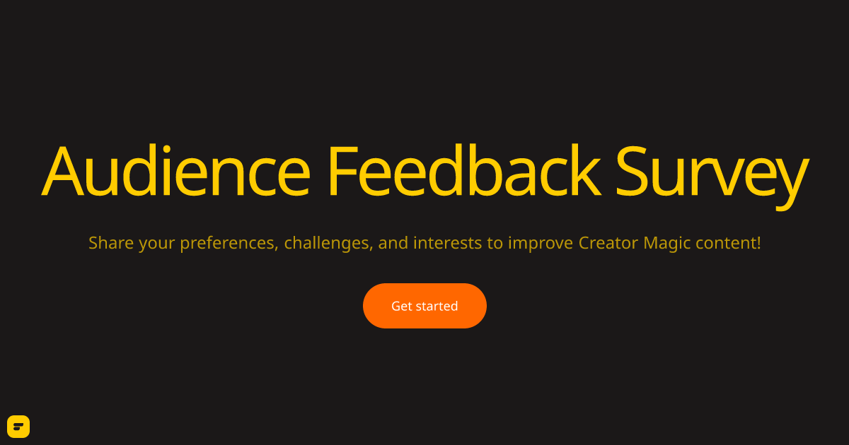 Audience Feedback Survey - Formshare